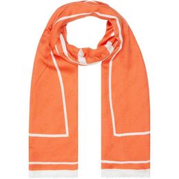 Calvin Klein Schal LOGO JQ SCARF O/PRINT 70X180, orange|weiß