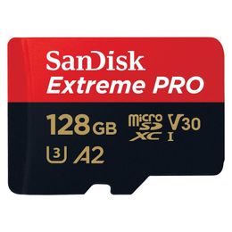 Sandisk microSDXC Extreme PRO 128GB (R200 MB/s) + Adapter, 2 Jahre RescuePRO Deluxe