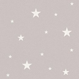 Sternenhimmel Tapete für Kinderzimmer Fluoreszierende Tapete mit Sternen in Grau und Weiß Vlies Kindertapete für Jungen und Mädchen - Brown, Grey