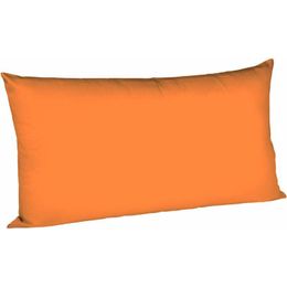 Mako-Satin-Kissenbezug uni colours Farbe orange 2044 40 x 80 cm - Fleuresse