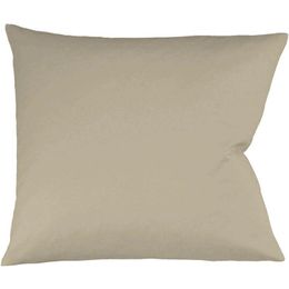 Interlock-Jersey-Kissenbezug uni colours taupe 9042 Größe 35x40 cm - Fleuresse