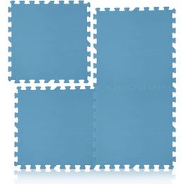 Bestgoodies - Bodenschutzmatte Blau 8 Stück ( 50 x 50 x 0,4 cm ) - 2m² - Schutzmatte für Fitnessgeräte, Yoga, Fitness - Blau