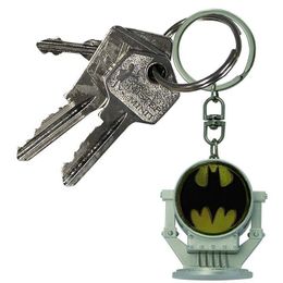ABYSTYLE Dc Comics Batman 3D Bat-Signal Schlüsselanhänger mit Licht schwarz/gelb, aus Kunststoff, mit Metallschlüsselring.
