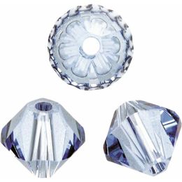 Glorex Swarovski Perlen 4 mm 25 Stück, hellsafir Schmuckbasteln