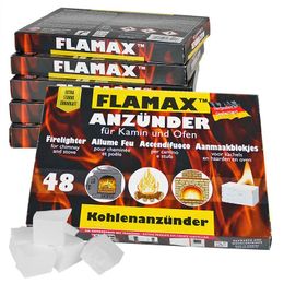 Flamax - 288 x Anzündwürfel Kaminanzünder Kohleanzünder Anzünder Würfel bbq Grillanzünder Ofenanzünder für Kamin und Ofen Kohlenanzünder Anzündwolle