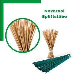 200x Novatool Splittstäbe 200x 50 cm x 5 mm i natur i Pflanzstäbe Rankhilfe Bambus vielseitig einsetzbar - Natur