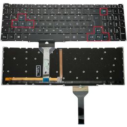 TRADESHOP Original Laptop Notebook Tastatur Deutsch qwertz mit bunter Hintergrundbeleuchtung kompatibel mit Acer Nitro 5 AN515-43 AN515-54 AN515-56 - Trade-shop