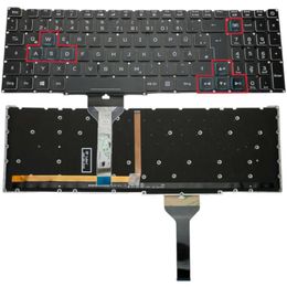 TRADESHOP Orig. Laptop Notebook Tastatur de qwertz Backlight rgb kompatibel mit Acer Nitro 5 AN517-52, Predator Helios 300 PH315-52 PH315-53 PH317-53