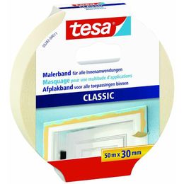 Tesa - Malerkreppband Premium Classic 50 m x 30 mm Malerkrepp Kreppband Abdeckband