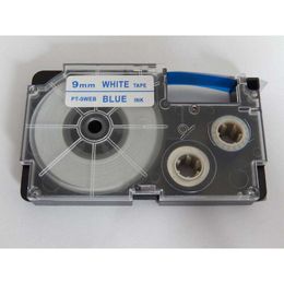vhbw Kassette Patronen Schriftband 9mm kompatibel mit Casio KL-7400, KL-750E, KL-780, KL-8100, KL-820, KL-8200, KL-C500, KL-P1000 Ersatz für XR-9WEB,