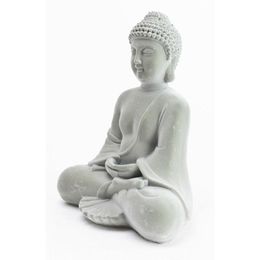 TrendLine - Dekofigur Buddha sitzend 23 x 18 cm grau Figuren, Skulpturen & Statuen