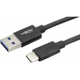 Ansmann - Type-C usb Kabel 200 cm USB3.0 Ladekabel / Datenkabel mit Aluminium Gehäuse