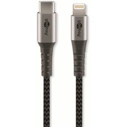 USB-Adapterkabel, USB-C/Lightning, Stecker/Stecker, 0,5m - goobay