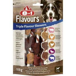 Flavours Kaustange Triple Flavour Skewers 113 g Hundeleckerlis - 8IN1