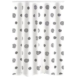 Ridder - Duschvorhang Textil Snail schwarz 180x200 cm - schwarz