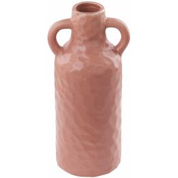 Beliani - Blumenvase Rosa Keramik 24 cm Dekorative Handgemachte Tischdeko Wohnzubehör Traditionelles Design - Rosa