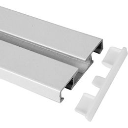 Bestlivings Seitendeckel für Weiß - 1/2 Lauf Aluminium Vorhangschiene - Weiß