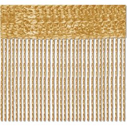 Bestlivings - Fadenvorhang 2er Pack Gardine Raumteiler, Auswahl: 140x240 gold - goldbeige - Gold
