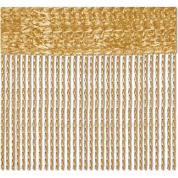 Bestlivings Fadenvorhang 2er Pack Gardine Raumteiler, Auswahl: 140x240 gold - goldbeige - Gold