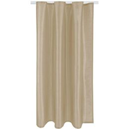 Bestlivings Gardine Blickdicht mit Kräuselband ( Taupe hell ) in 140x145cm ( Breite x Höhe ) - Braun