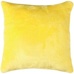 Bestlivings Kissenhülle Kuschel Celina, in der Größe 60 x 60cm - Gelb - Kissenbezug mit Reißverschluss - Gelb