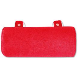 Bestlivings Badewannenkissen Nackenkissen Kissen mit Saugnäpfen 16x25 cm, Ø11x25 cm Rolle 10 x 26 cm rot - salsa - Rot