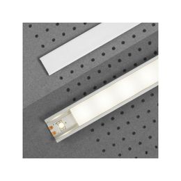 Klickabdeckung Kunststoff Weiß Für led Aluminiumprofil 2000 mm Led-Beleuchtung Indirekte Beleuchtung led Leisten 1 Stück - Weiß - Proviston