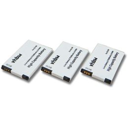 3x Akku kompatibel mit Siemens Gigaset SL610H Pro, SL780, SL785, SL788, SL78H schnurlos Festnetz Telefon (950mAh, 3,7V, Li-Ion) - vhbw