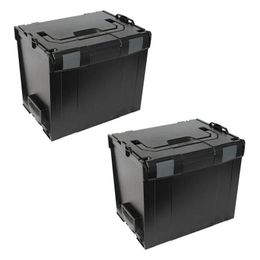 BS SYSTEMS - Sortimo Systemkoffer L-Boxx 374 2 Stück schwarz / Industrial Line passend zu Bosch
