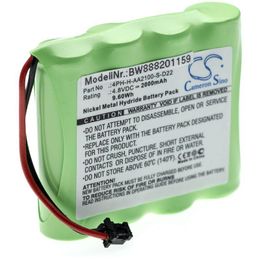 Akku kompatibel mit dsc WTK5504 wireless keypad Alarmanlage, Alarmsystem (2000mAh, 4,8V, NiMH) - vhbw