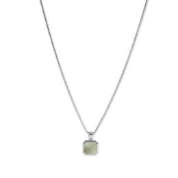 Sprezzi Fashion Kette mit Anhänger Herren Halskette Silber mit Perlen Stein Anhänger (inkl. Verpackung geliefert)