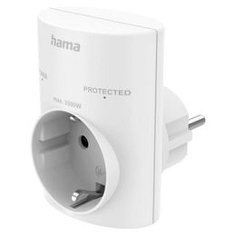 Hama Hama 00223321 Überspannungsschutz-Zwischenstecker Weiß Mehrfachsteckdose
