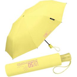 Happy Rain Taschenregenschirm UV-Protect UV50 mit Auf-Automatik und Sonnenschutz