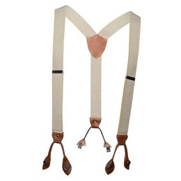 Lloyd Men's Belts LLOYD Men’s Belts Hosenträger LLOYD-Hosenträger 35 mm Lederrückenteil und Roll-Clips