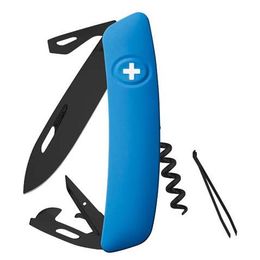 SWIZA - Schweizer Messer D03 All Black - Messer Gr 7,5 cm blau