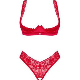Obsessive Hebe & String „Lacelove“ aus roter Spitze