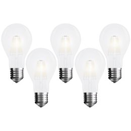 V-TAC LED-Lampe VT-2047 Frost, E27, EEK: E, 7 W, 840 lm, 2700 K, 5 Stück