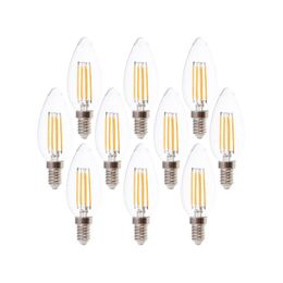 V-TAC LED-Filament-Lampe VT-1986-N, E14, EEK: F, 4W, 400lm, 3000K, 10 Stück