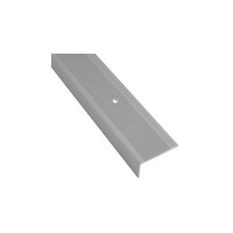 Alu-Treppenkantenprofil - Silber - Rutschhemmendes Rillenmotiv - 42x21x1000mm - 1 Stück - Silber