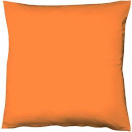 Mako-Satin-Kissenbezug uni colours Farbe orange 2044 80 x 80 cm - Fleuresse