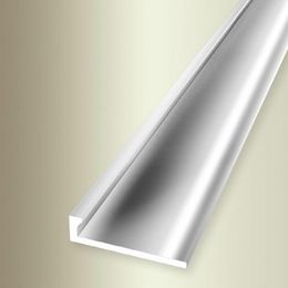 Abschlussprofil Breite: 21 mm Höhe: 3 mm Länge: 2500 mm Aluminium Poliert Ungestanztes Profil Ungebohrt - Alu Poliert - Proviston