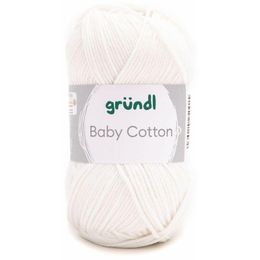 gründl Wolle Baby Cotton 50 g weiß Handarbeit - Gründl