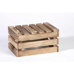 Holzkiste Geflammt s 34 x 23 x 18 cm Aufbewahrungsboxen - iWerk