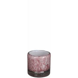 Mica Decorations - Mica Glas Vase Estelle zylinder hellrosa, 8 x 8,5 cm Deko-Accessoires