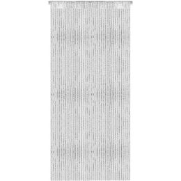 Arsvita - Weißer Fadenvorhang in 140x250 cm ( BxL ) Metall-Optik, in viele Farben erhältlich - Weiß