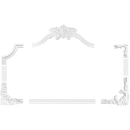 HEXIM Wand- und Deckenumrandung Fries Stuck Rahmen stoßfest AD301: Segment AD301-11 - 130 x 130 x 20 mm