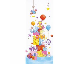 Wizard Genius - Türtapete Baby Kinderzimmer Türdeko Teddy Bär Geburtstags Party 0,86 m x 2 m - bunt