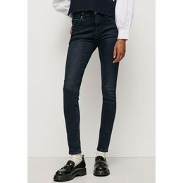Pepe Jeans Röhrenjeans REGENT in Skinny Passform mit hohem Bund aus seidig bequemem Stretch Denim, grau