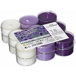 Duftteelichter Vanille -Lavendel, Höhe 2 cm, ø 1,8 cm,18er Pack Duftkerzen - Villa Verde