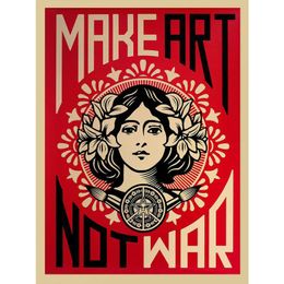 Close Up Shepard Fairey Kunstdruck Make Art Not War